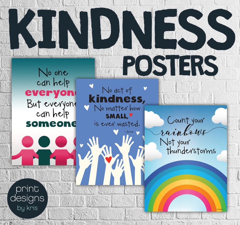 Kindness Posters • Classroom Posters • Teaching Kindness • Classroom ...