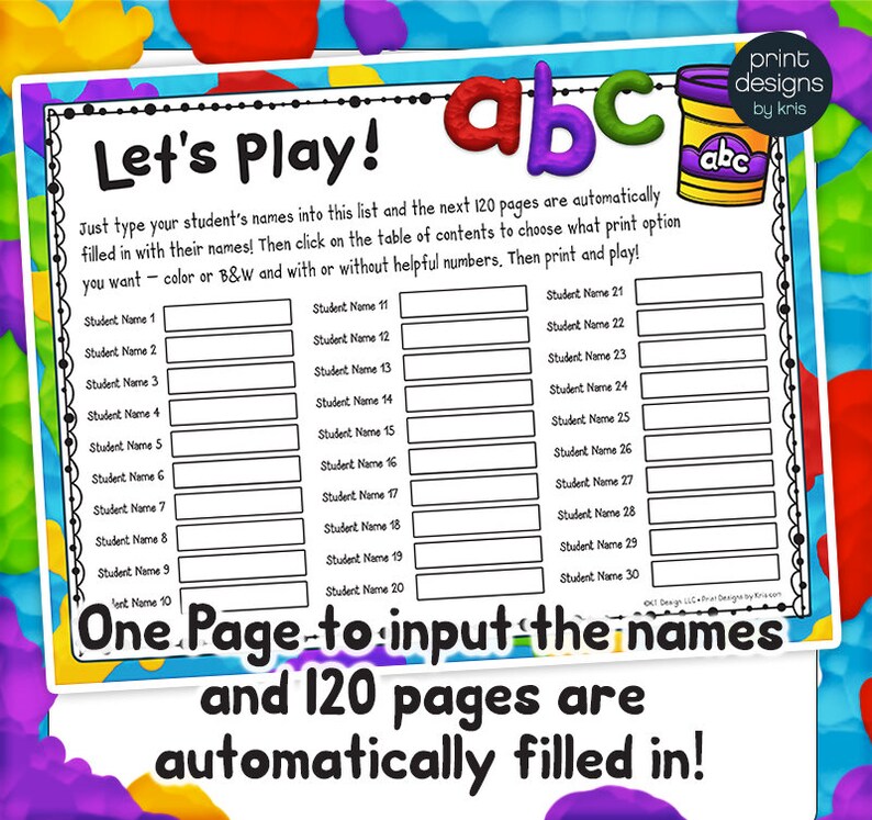 Editable Playdoh Name Mats Play Dough Kindergarten Preschool Name ...
