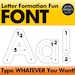 Tracing Font • Letter Trace Font • Letter Formation Font • Writing ...