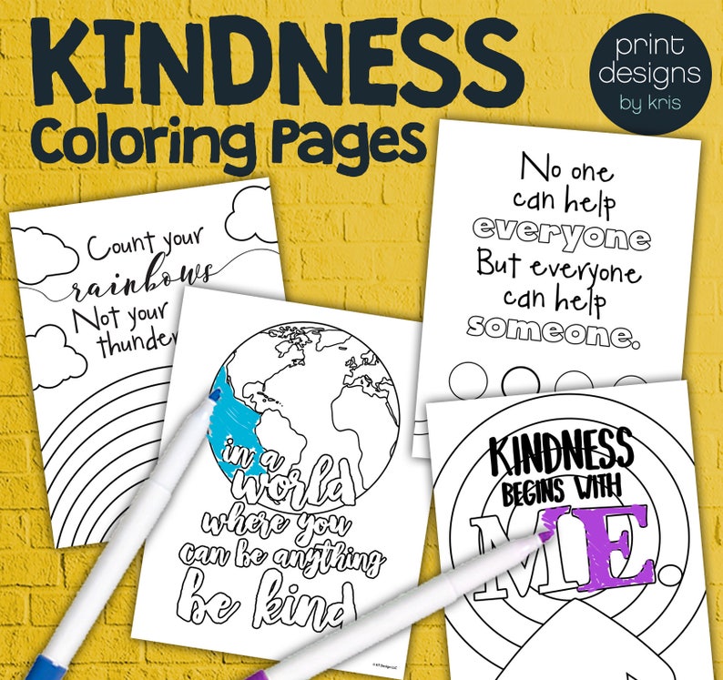 Kindness Coloring Pages • Teaching Kindness • Coloring Pages • Coloring ...