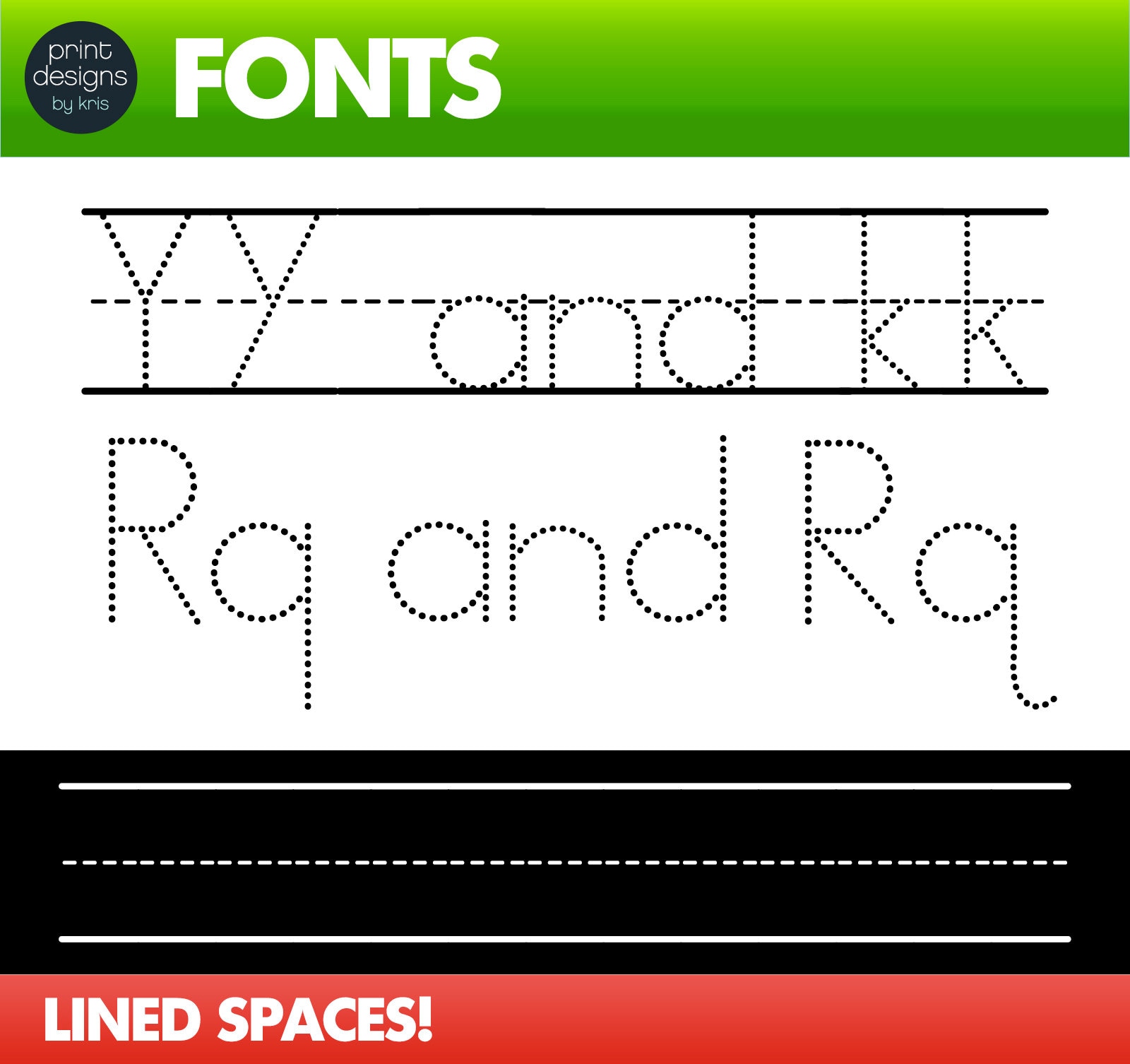 Letter Tracing Font • Tracing Font • Font for Learning Letters TRACE ...