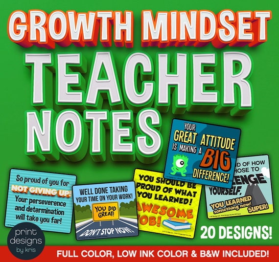Growth Mindset Teaching Encouraging Notes Growth Mindset | Etsy