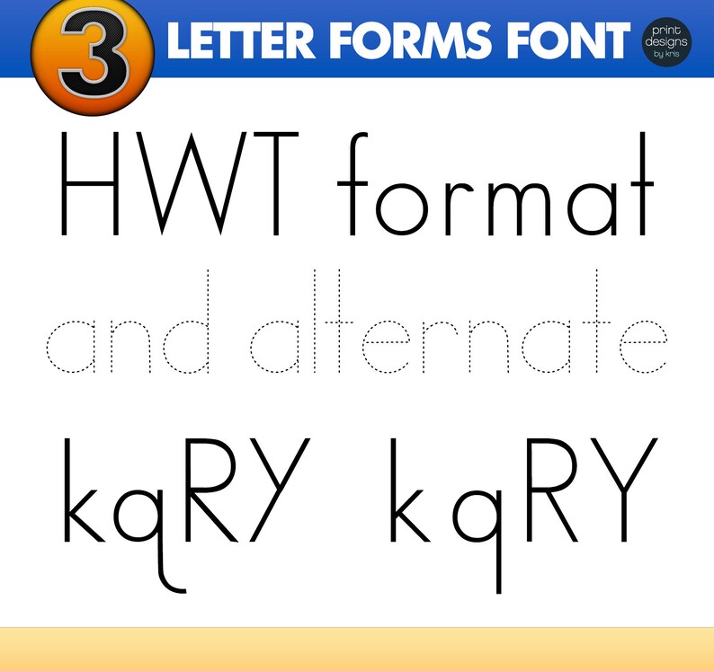 Alphabet Letter Tracing Font • Handwriting Font • Teacher Font • School ...