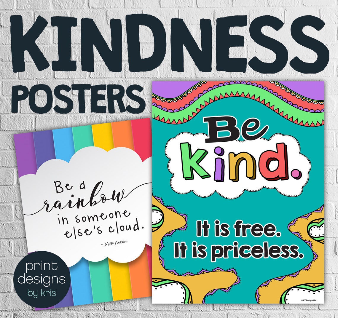Kindness Posters Classroom Posters Teaching Kindness - Etsy