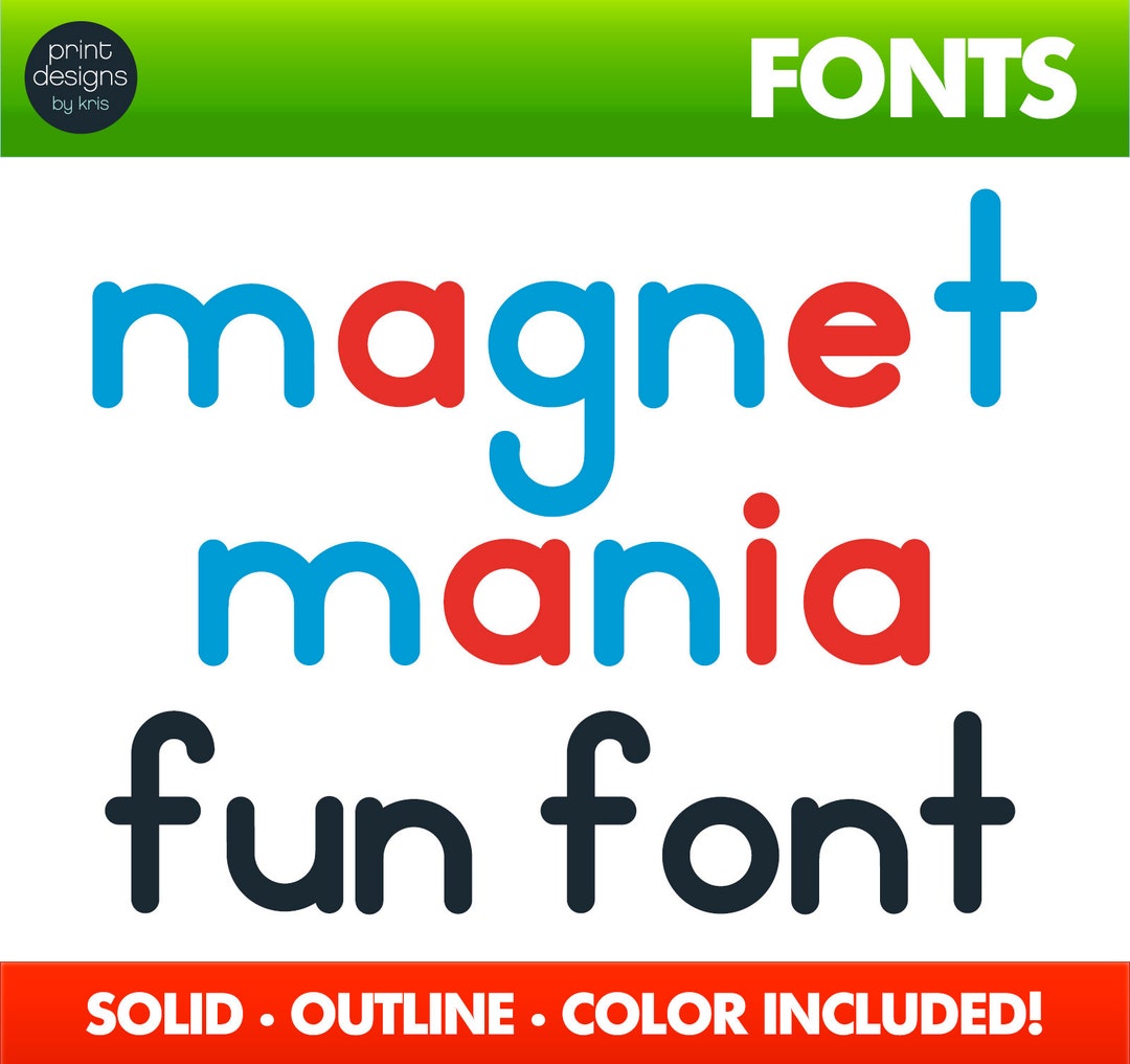 Magnet Font • Teacher Font • Font for Teachers • Font for Schools ...