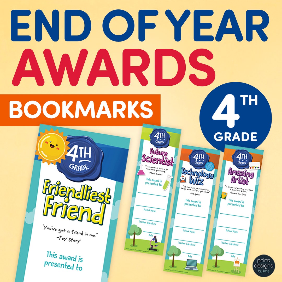 End of Year Student Awards • Student Superlatives • Student Bookmarks ...
