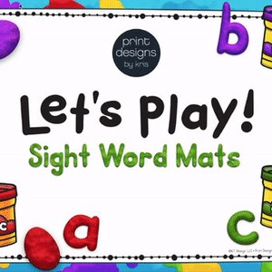 Editable Playdoh Sight Word Mats Play Dough Kindergarten Preschool ...