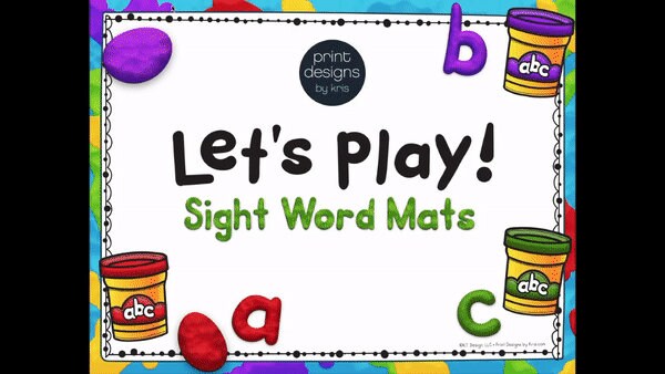 Editable Playdoh Sight Word Mats Play Dough Kindergarten Preschool ...