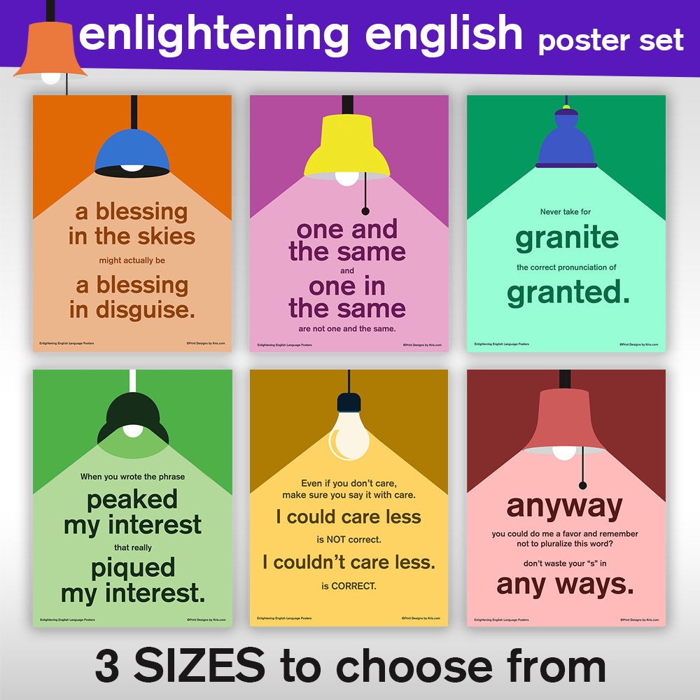 High School Posters • Middle School Posters • English Grammar ...