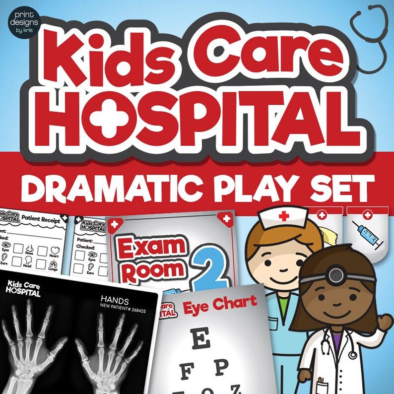 Dramatic Play Hospital Doctor for Preschool, Kindergarten, First Grade ...