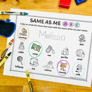 Name Activities for Preschool and Kindergarten - Teaching Activity for ...