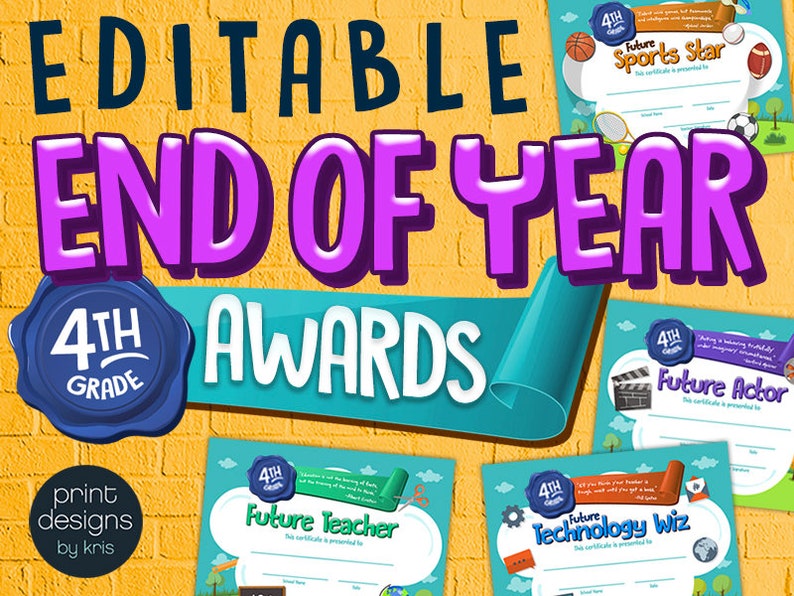 End of Year Student Awards Student Superlatives Student | Etsy