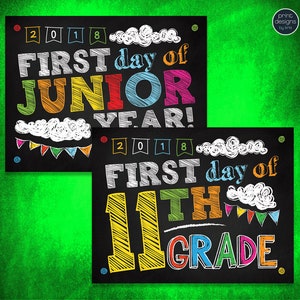 First Day of School Sign & Last Day of School Sign • Preschool - 12th ...