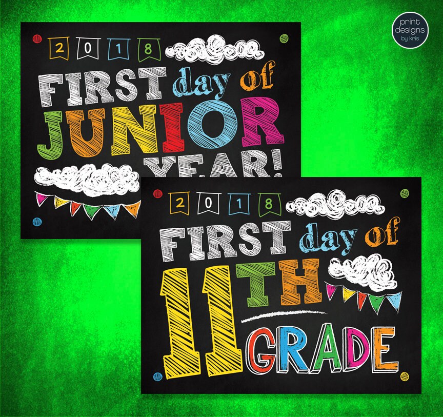 First Day of School Sign & Last Day of School Sign • Preschool - 12th ...