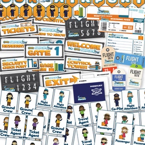 Airport Dramatic Play Set - for Preschool, Kindergarten, First Grade ...