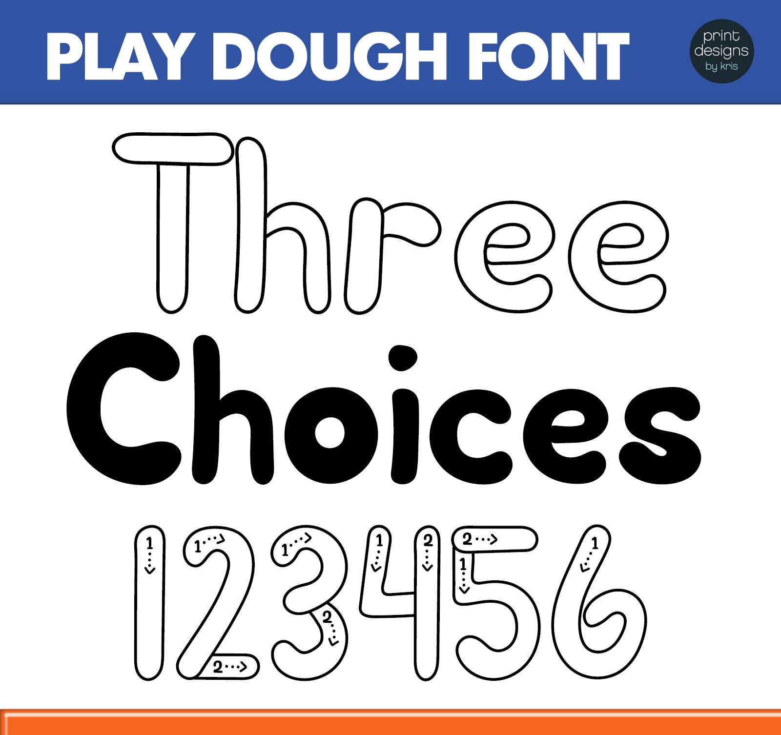 Playdoh Font • Play Dough Font • Letter Tracing Font • Alphabet Tracing ...