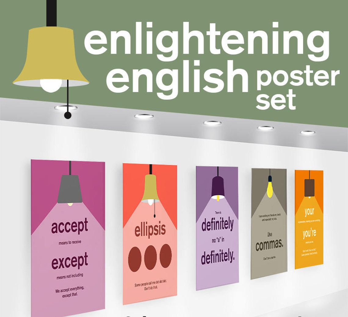 High School Posters Middle School Posters English Grammar - Etsy