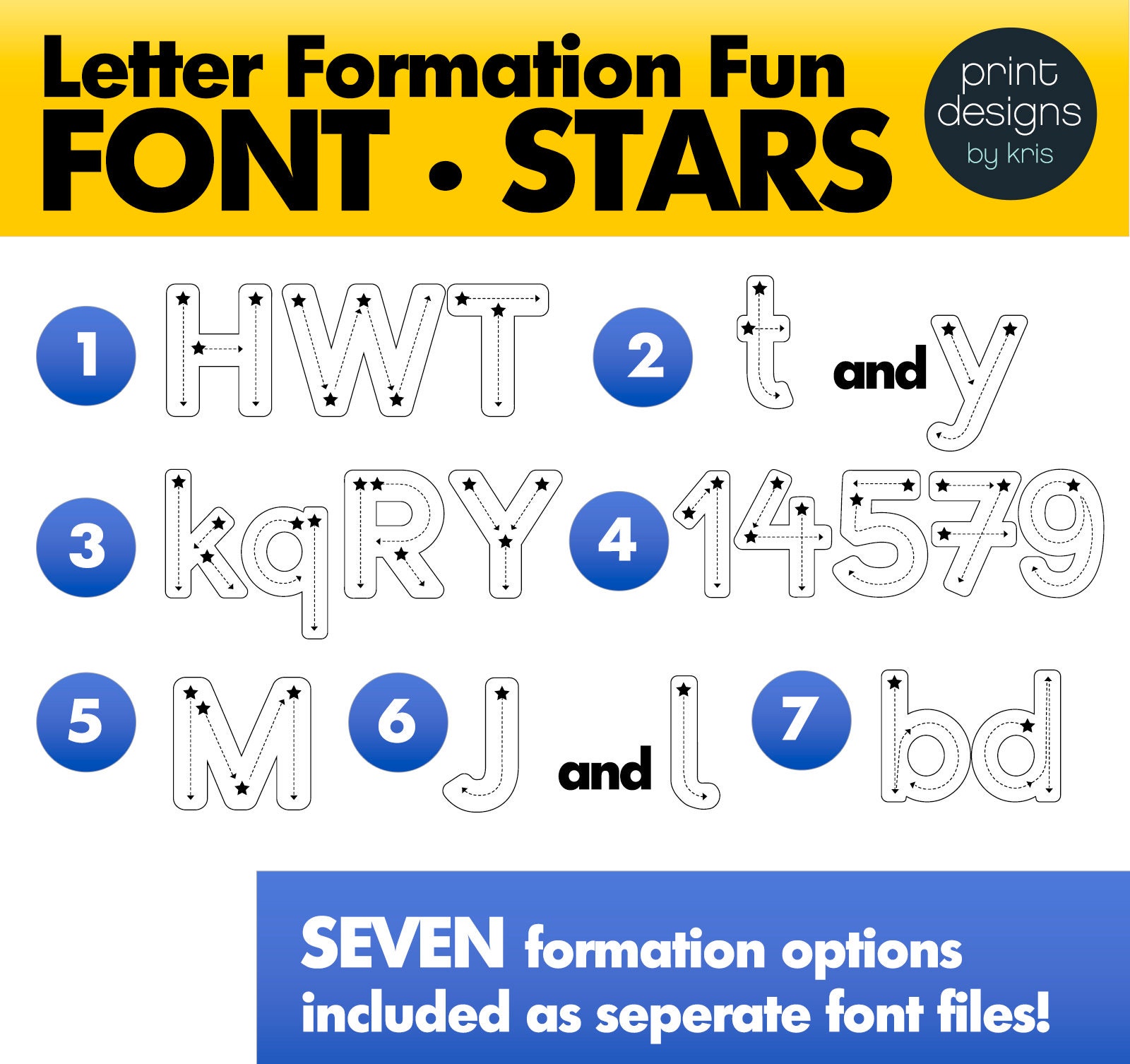 Tracing Font • Letter Formation Font • Writing Letters Font • Preschool ...