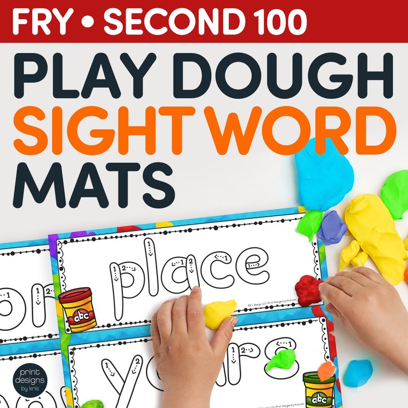 Editable Playdoh Sight Word Mats Play Dough Kindergarten Preschool ...
