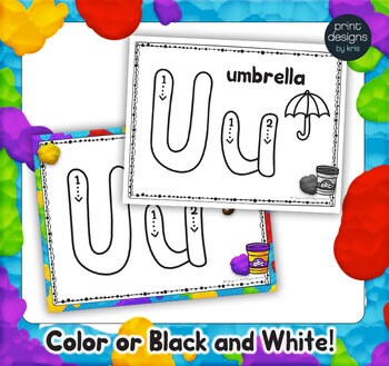 Playdoh Alphabet Letter Mats - Play Dough Alphabet Mats - Learn the ...