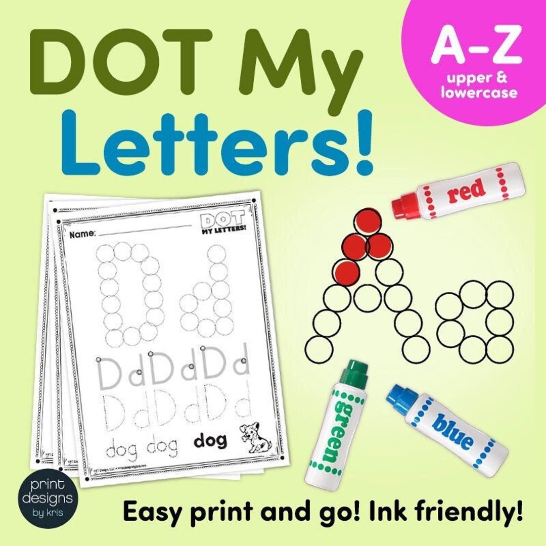 Alphabet Dot Letter Trace Activity Mats Dot My Letters Sheets for ...