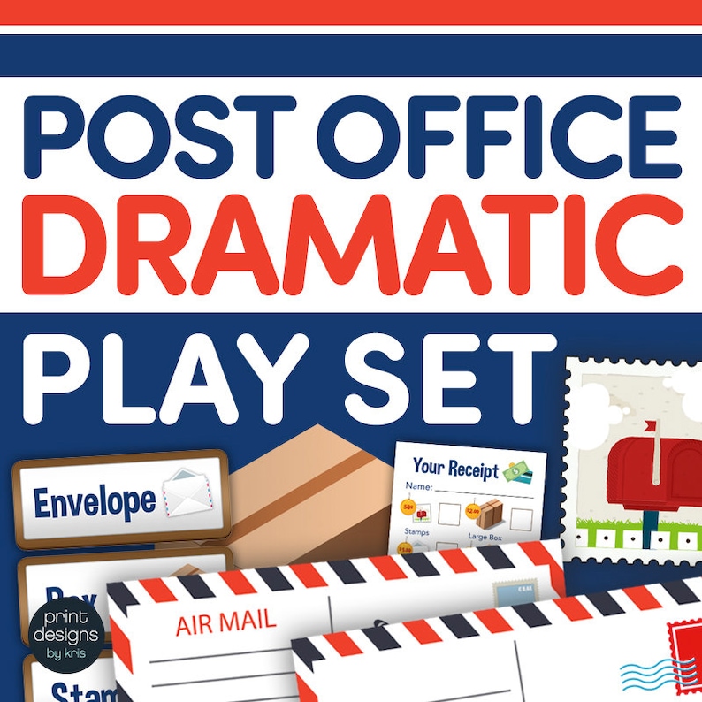 Dramatic Play Post Office for Preschool, Kindergarten, First Grade ...