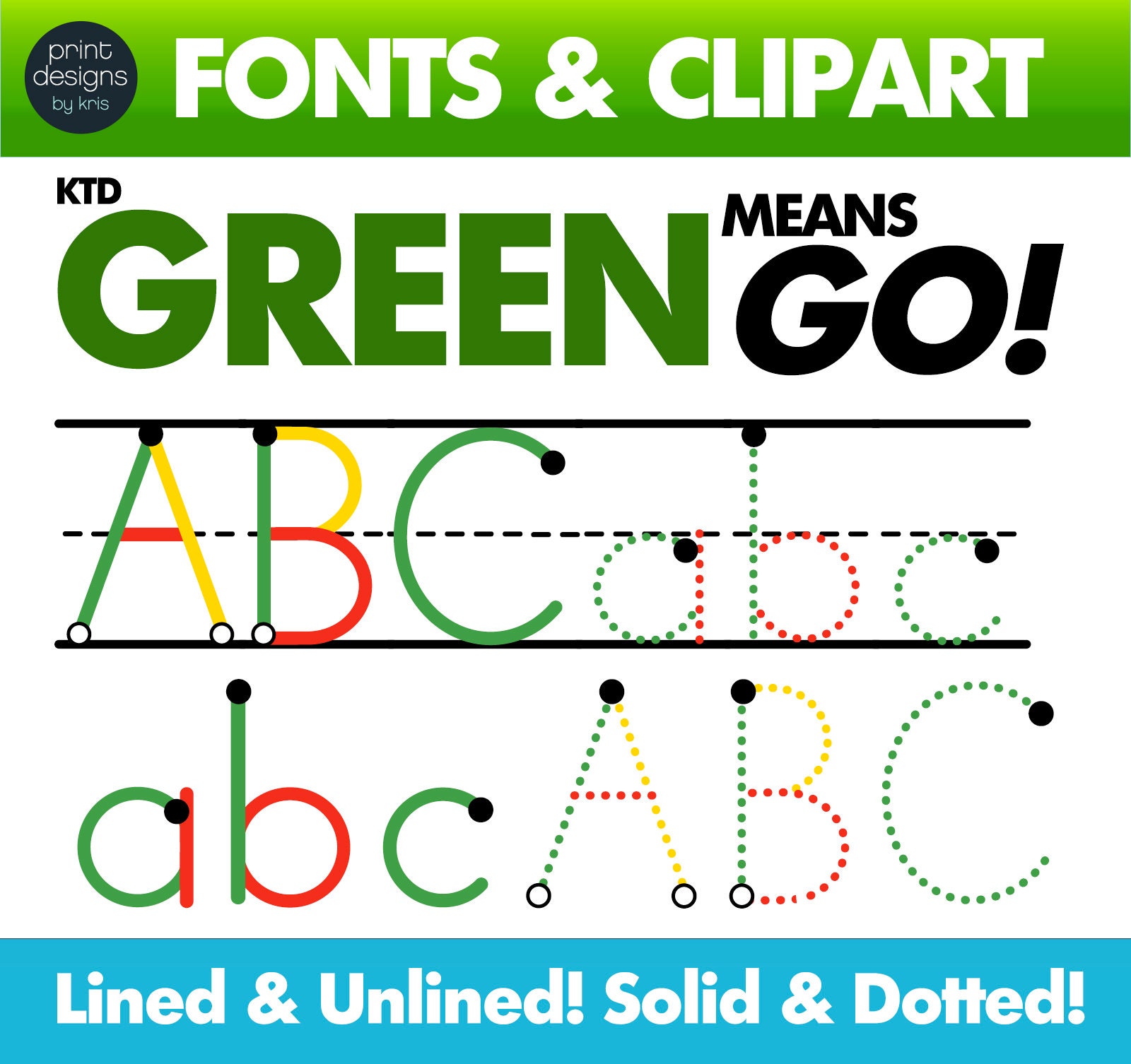 Color Tracing Font, Letter Tracing Font, Fonts for Schools: Dyslexic ...