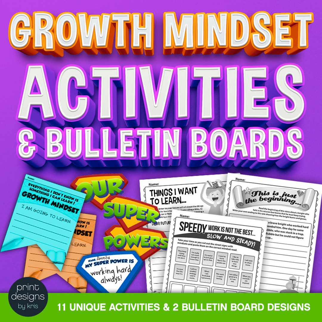 Growth Mindset Activities & Bulletin Board Materials - Etsy