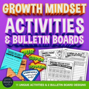 Growth Mindset Activities & Bulletin Board Materials - Etsy