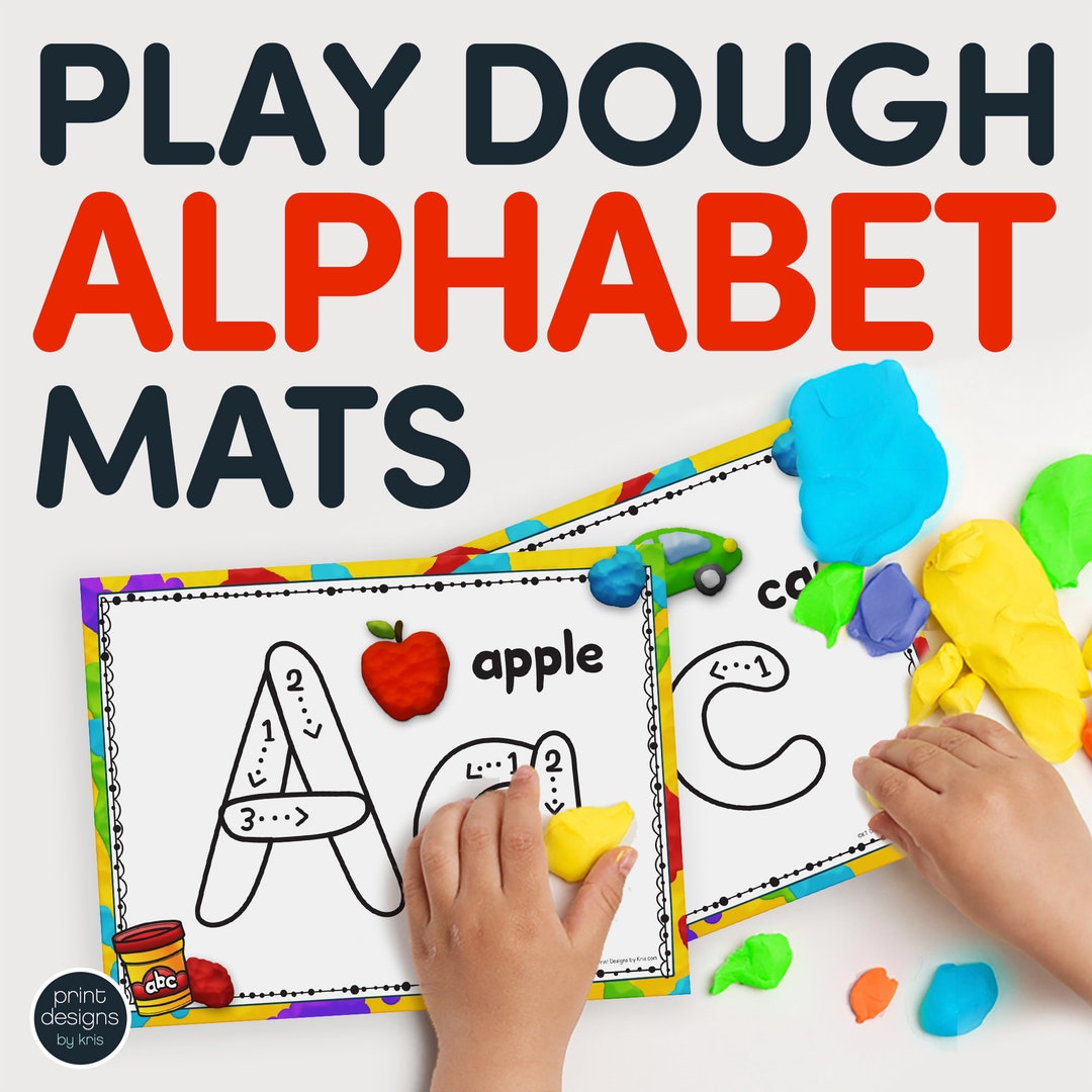 Playdoh Alphabet Letter Mats - Play Dough Alphabet Mats - Learn the ...