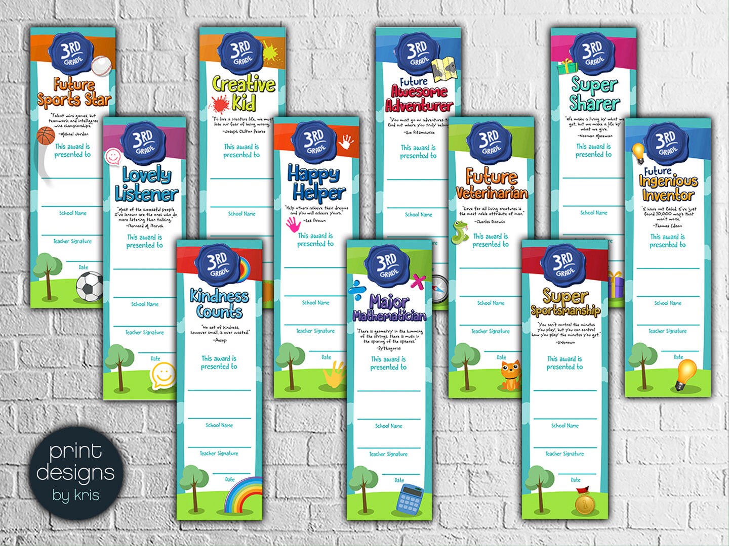 End of Year Student Awards • Student Superlatives • Student Bookmarks ...