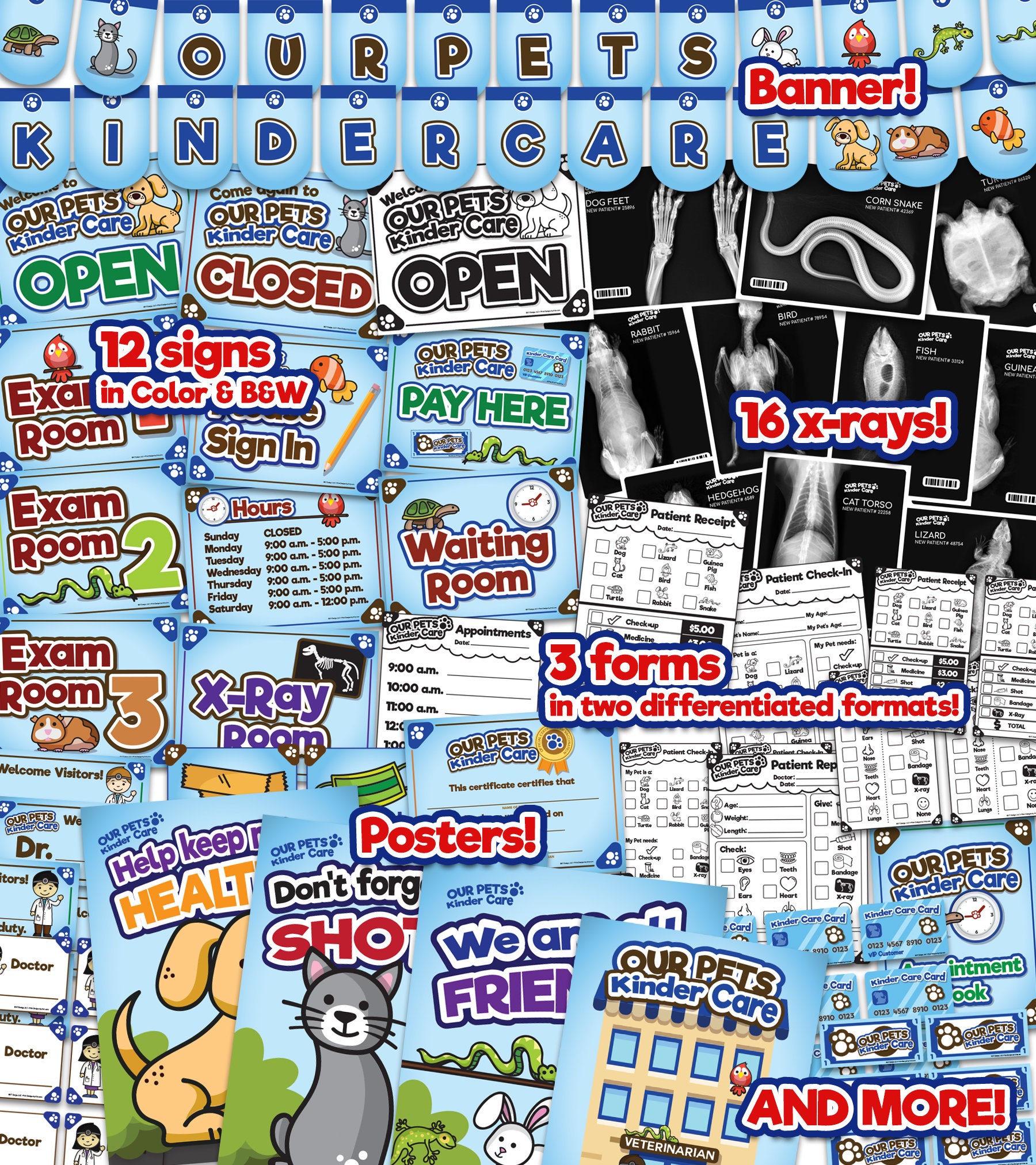 Dramatic Play Veterinarian Office Vet for Preschool, Kindergarten ...