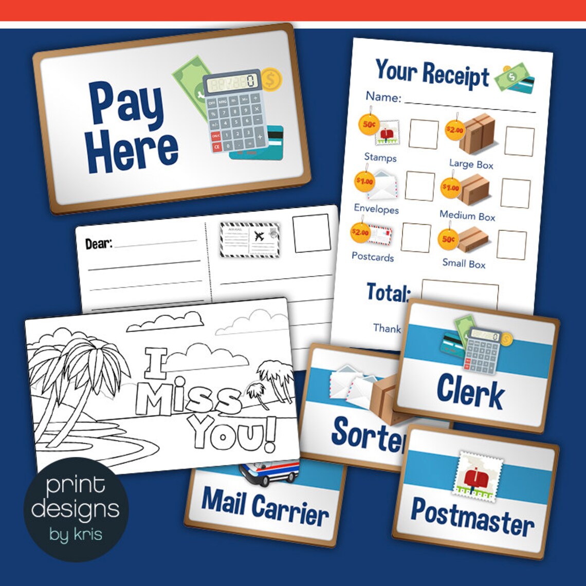 Dramatic Play Post Office for Preschool, Kindergarten, First Grade ...