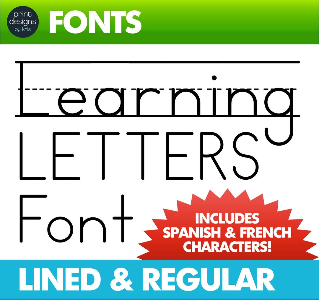 Letter Tracing Font Tracing Font Font for Learning Letters - Etsy