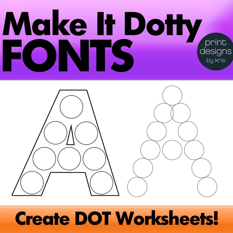 Dots Font - Etsy