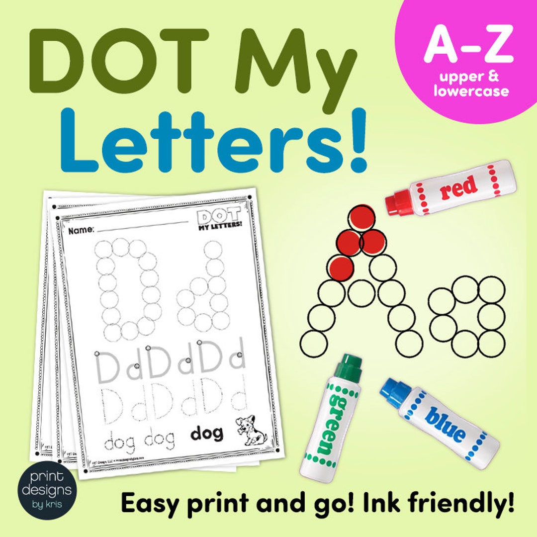 Alphabet Dot Letter Trace Activity Mats • Dot My Letters Sheets for ...