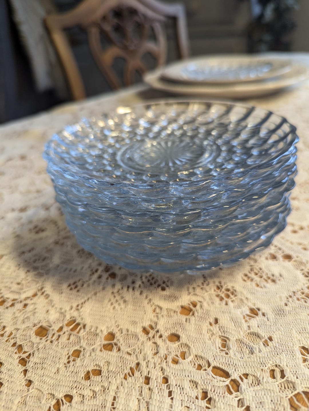 Vintage Fire King Sapphire Blue Bubble Glass Saucers - Etsy