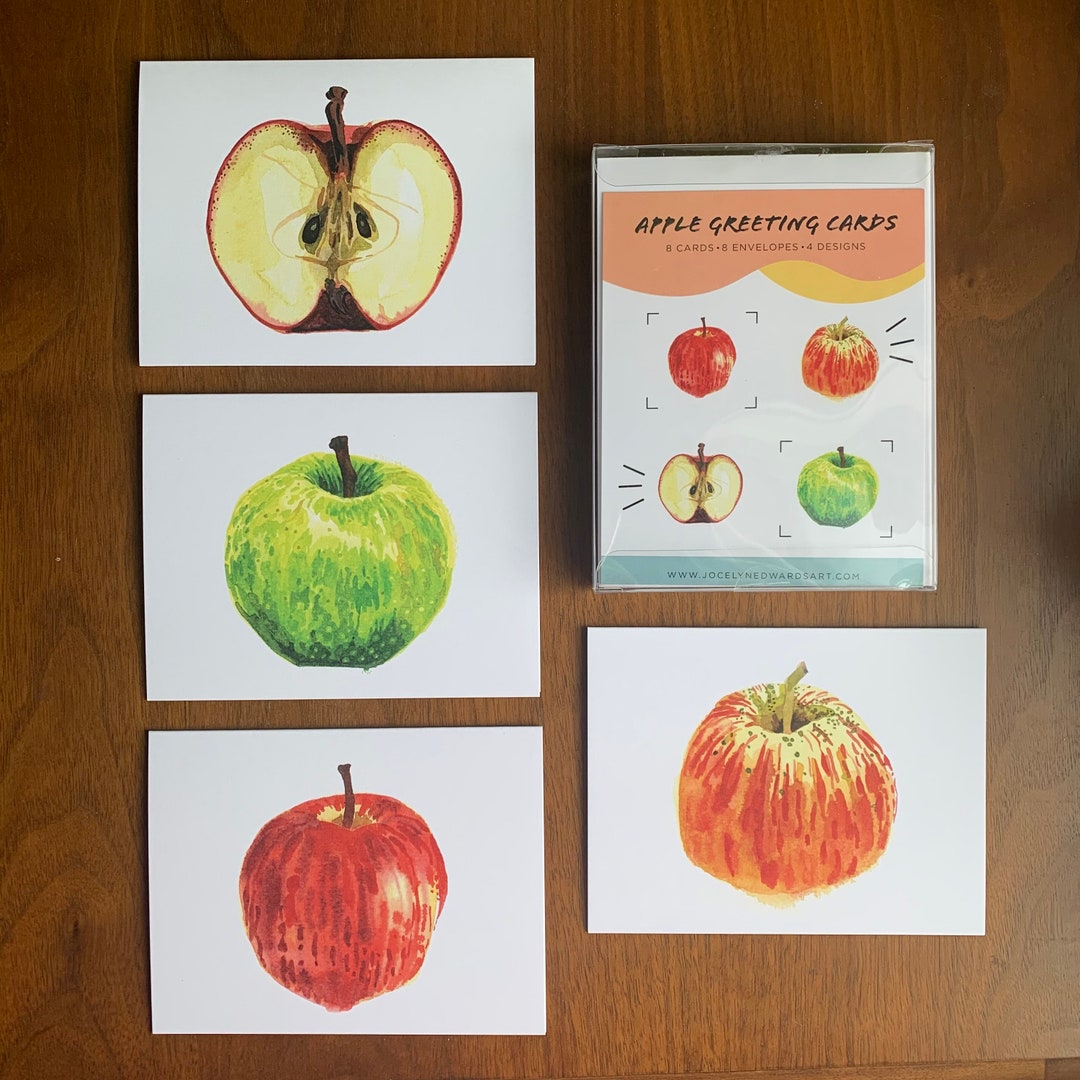 Apple Greeting Cards - Etsy