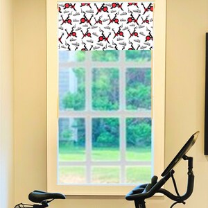 Straight Modern Valance in Pelo Bike and Shoes Pattern, Custom Made in ...