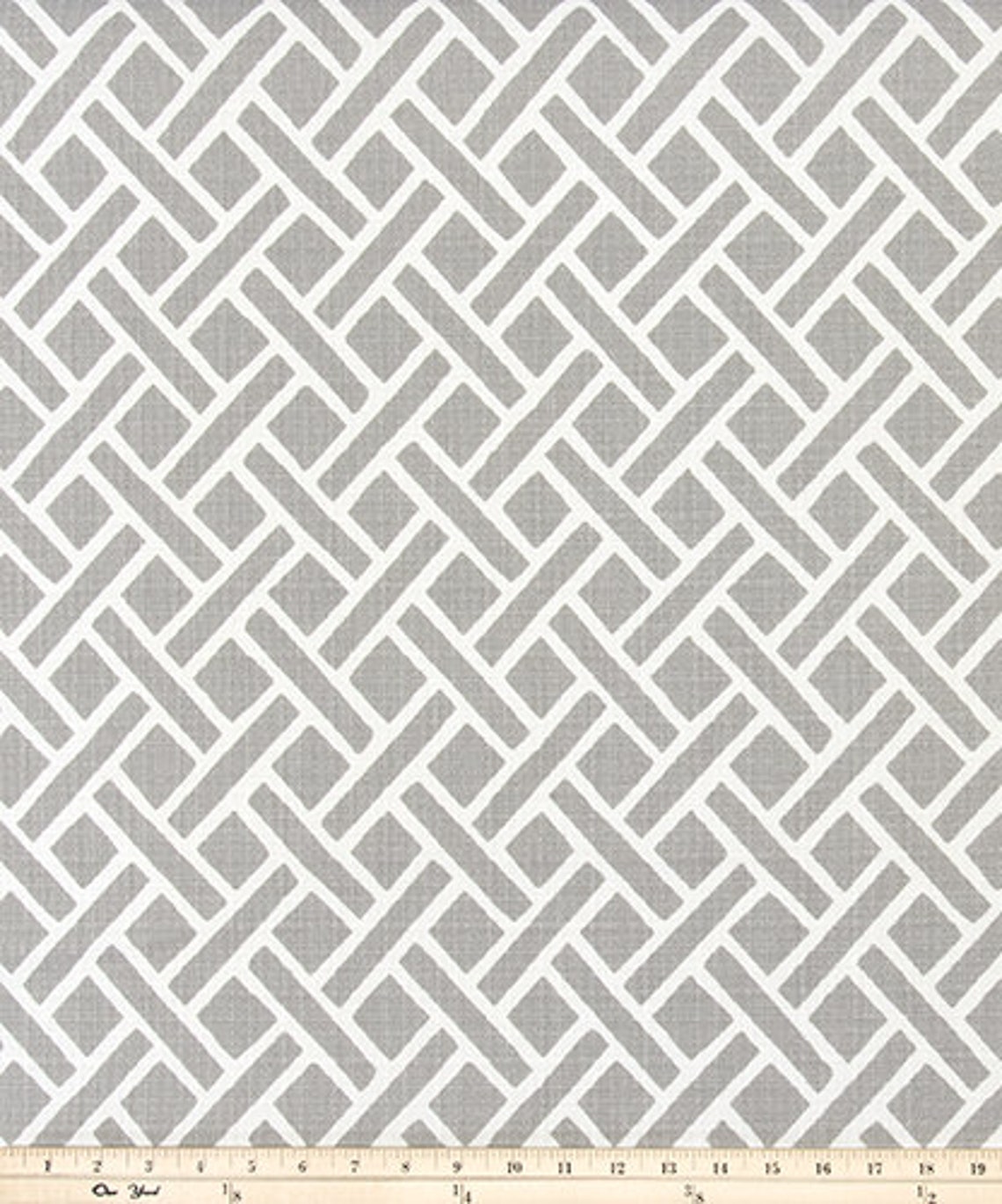 Straight Custom Valance in Grey and White Diamond Geographic Print ...