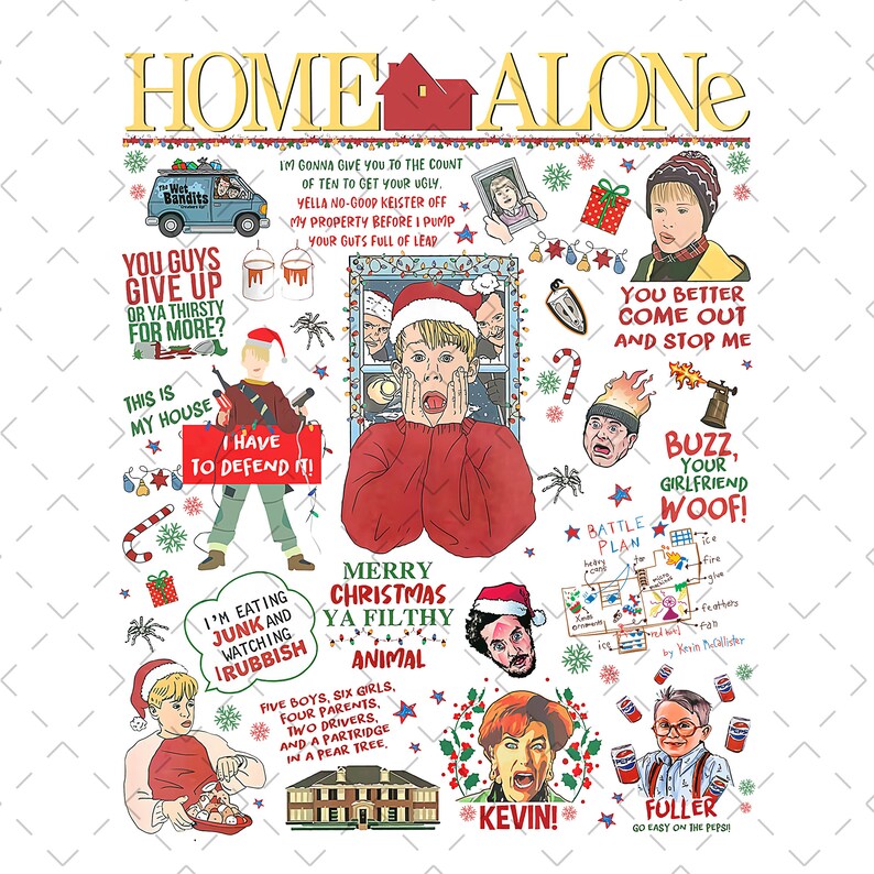 Home Alone PNG, Wet Bandits Png, 90s Christmas Movie PNG, Home Alone ...