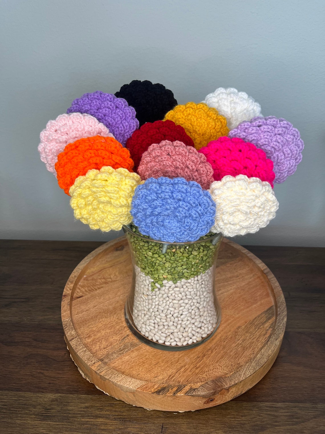 Handmade Crochet Puffy Flower: Bold Floral Home Decor - Etsy