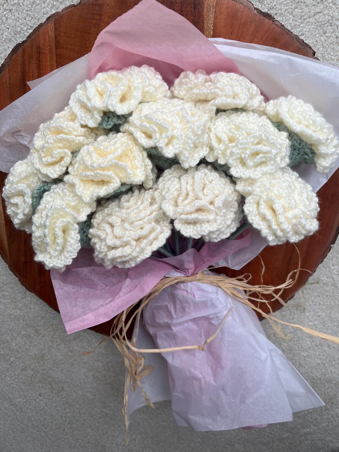 Handcrafted Crochet Carnations | Dozen Bundle in Custom Colors ...