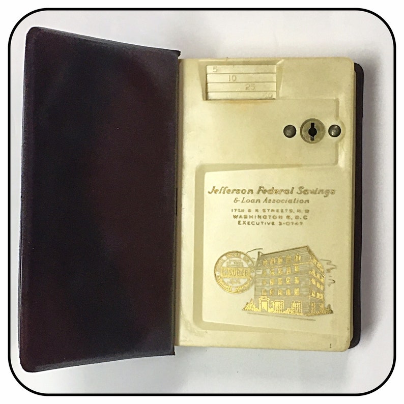 Vintage Bank Advertising Book Coin Bank in Original Box and - Etsy