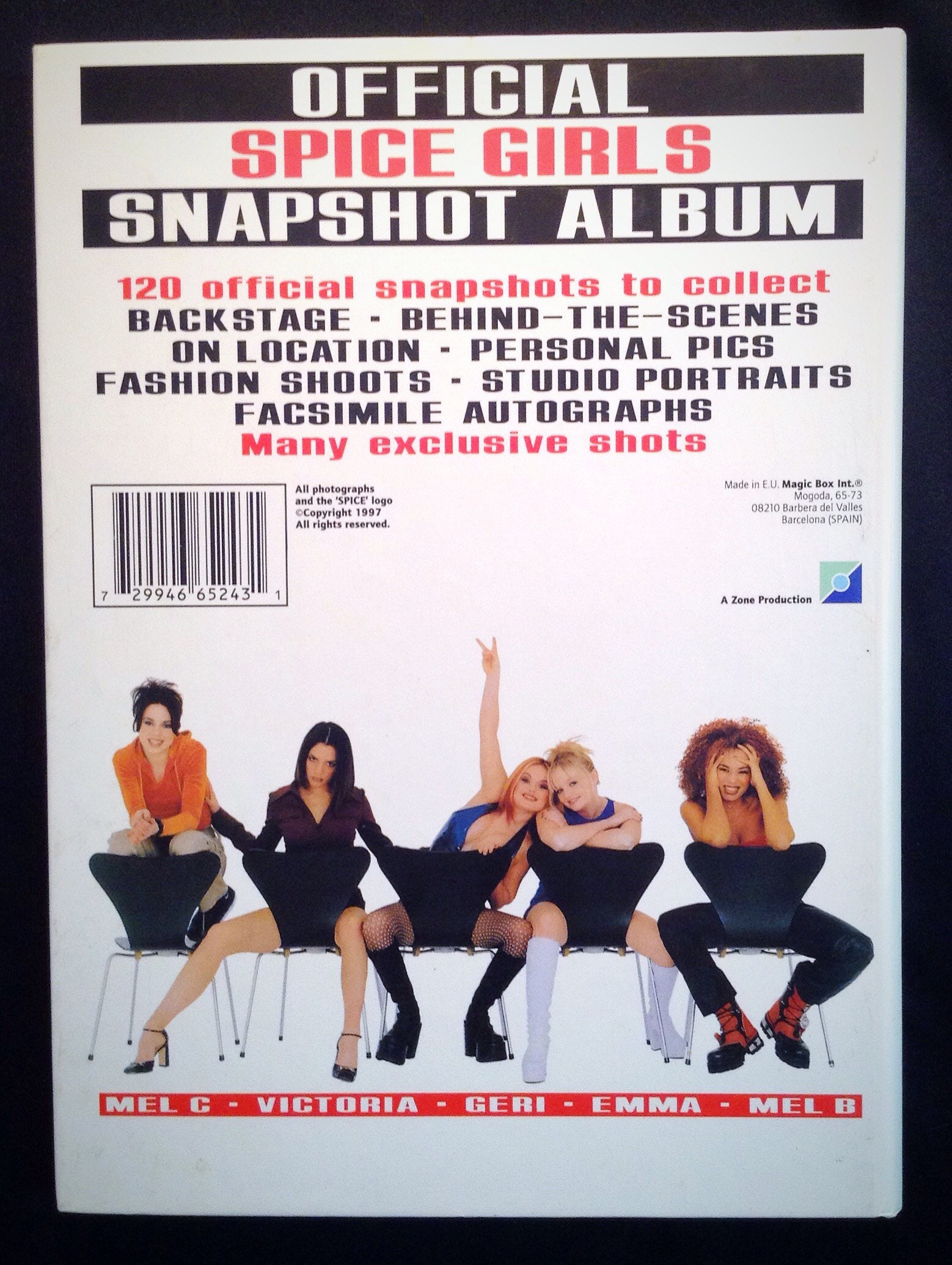 Official First Edition Spice Girls 1997 Snapshot Album With 88 Out of ...