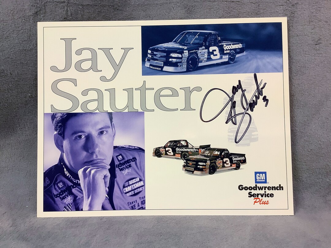 Jay Sauter Signed 1999 NASCAR Craftsman Truck Series #3 Goodwrench ...