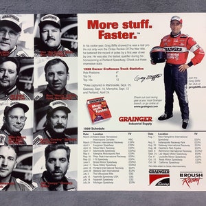 Gregg Biffle Signed 1999 NASCAR Craftsman Truck Series #50 Grainger ...