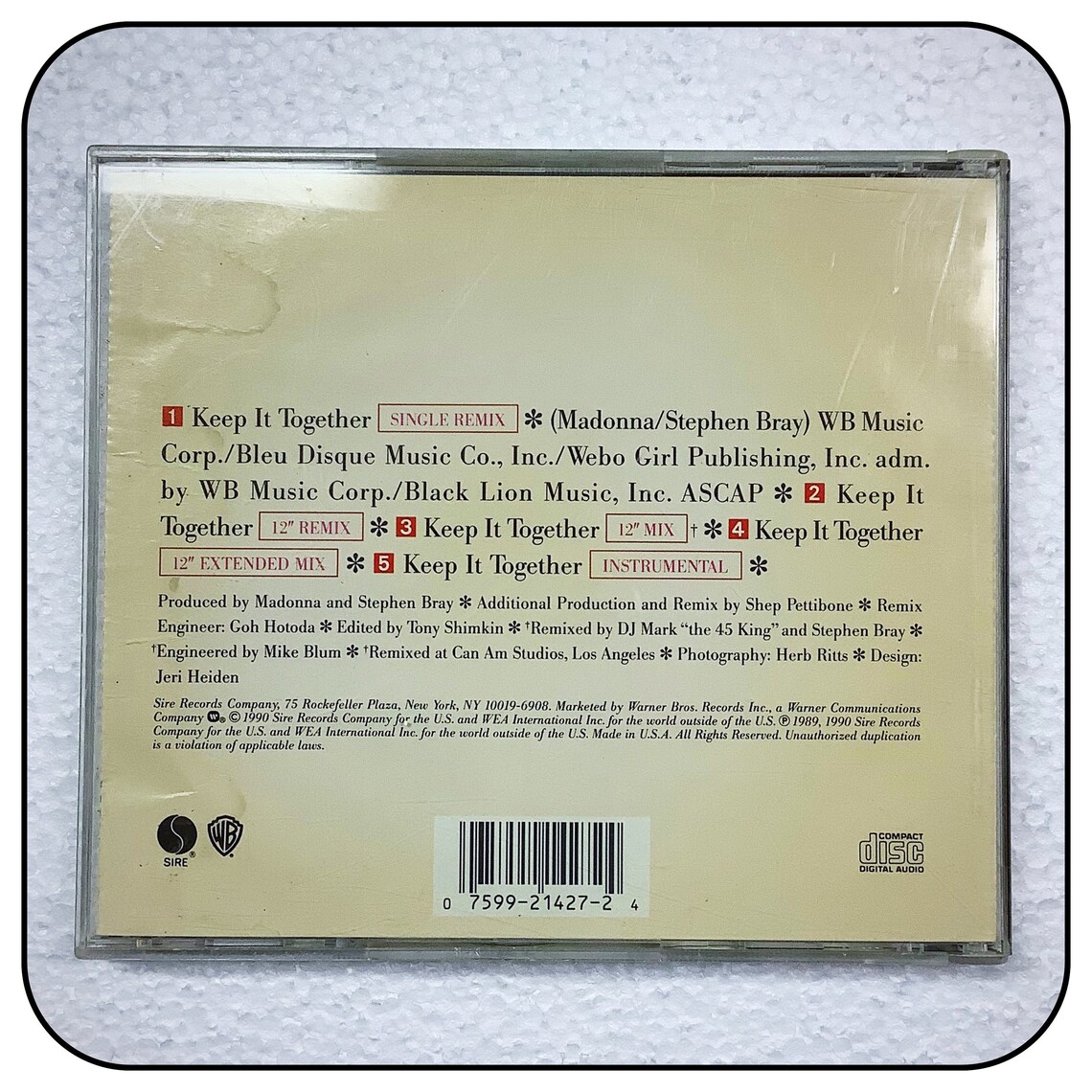 Madonna Keep It Together 1990 Compact Disc Maxi-single Great - Etsy