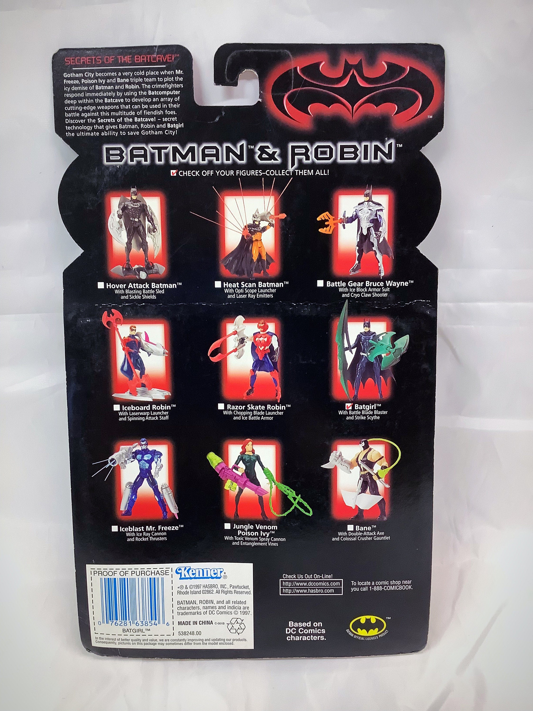 Vintage 1997 BATGIRL Batman and Robin Action Figure Toy 1990's Kenner W ...