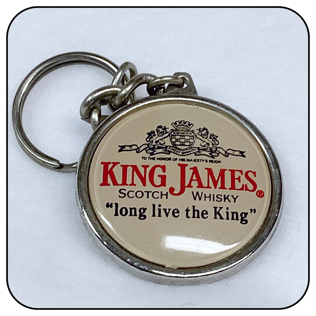 King James Scotch Whiskey Vintage Keychain, Alcohol Advertising ...